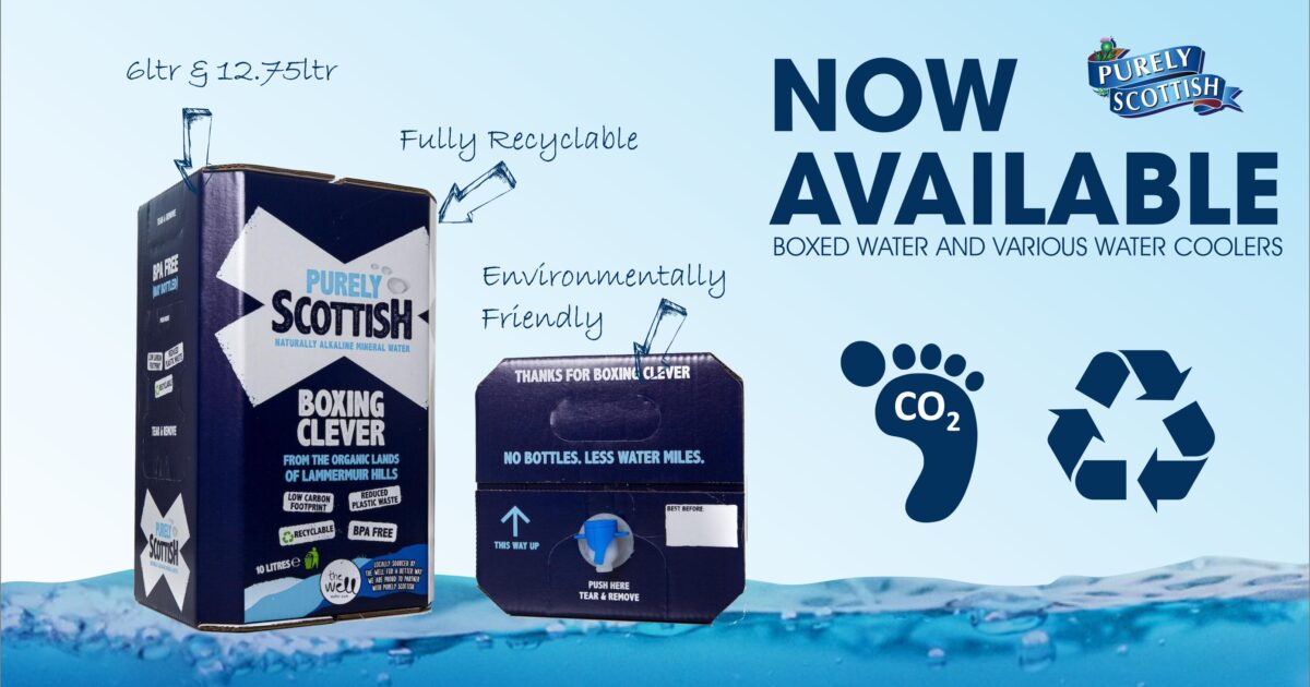 New Boxed Water by Purely Scottish | MacGregor Industrial Supplies